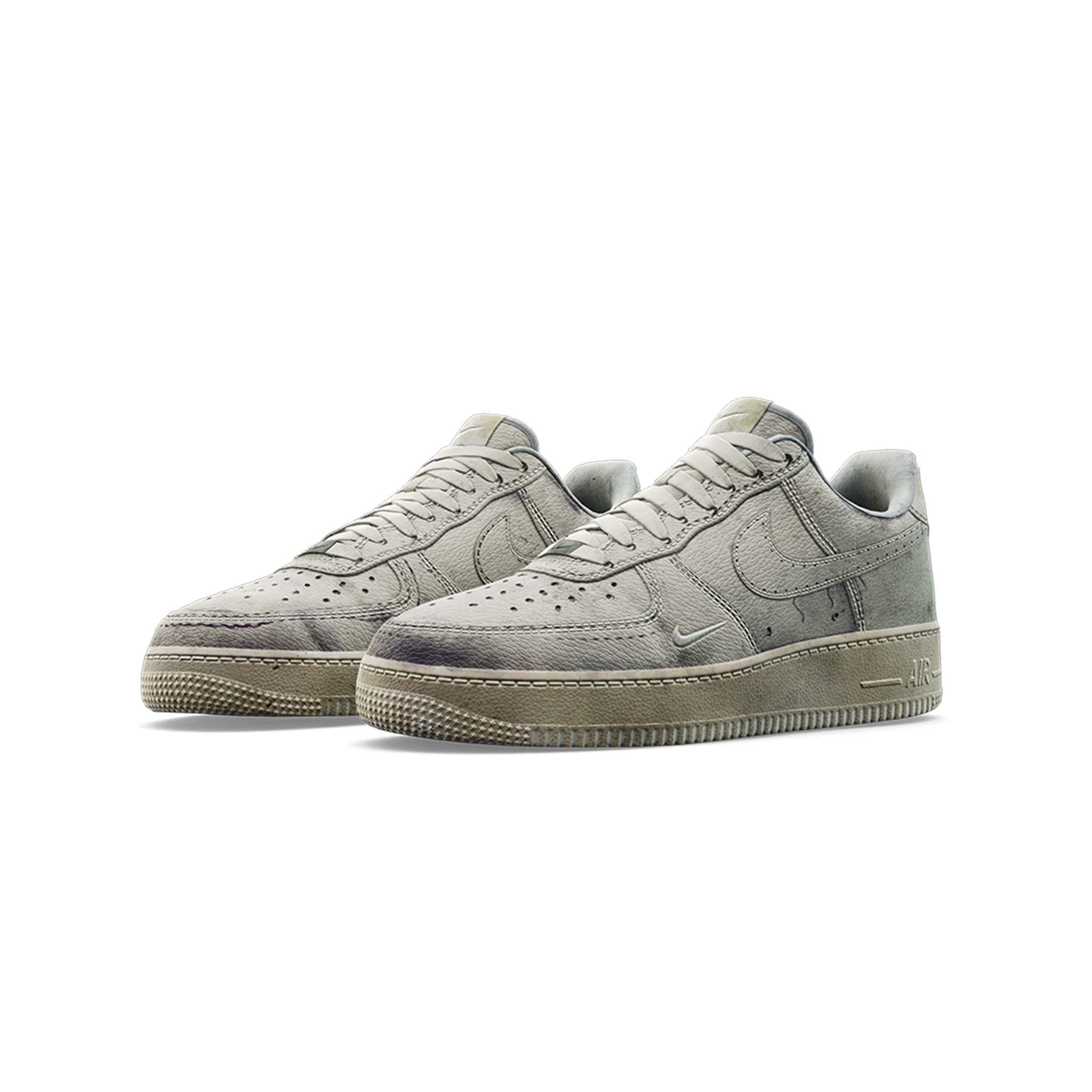 Nike Air Force 1 '07 'Dirty Triple White' - Fortnite Kicks - Fortnite.GG