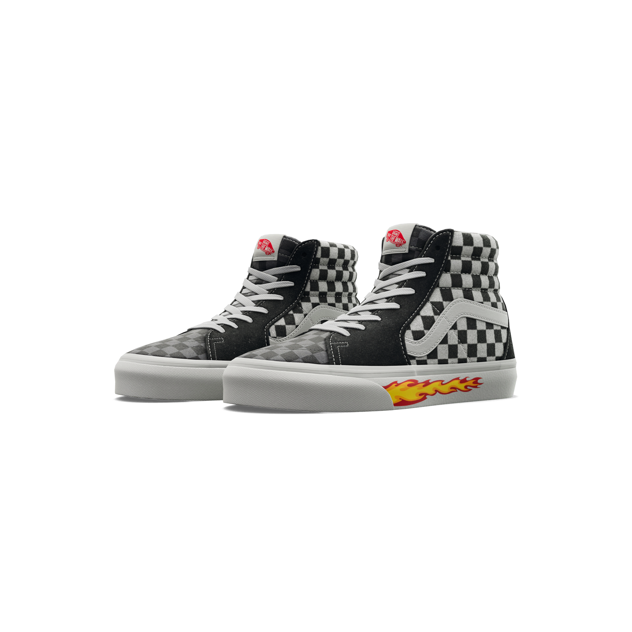 Vans Customs Sk8-Hi 'Multi-Checkerboard/Flame' - Fortnite Kicks ...