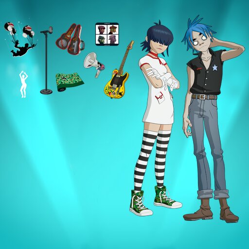 Noodle & 2D Bundle - Fortnite Bundle - Fortnite.GG
