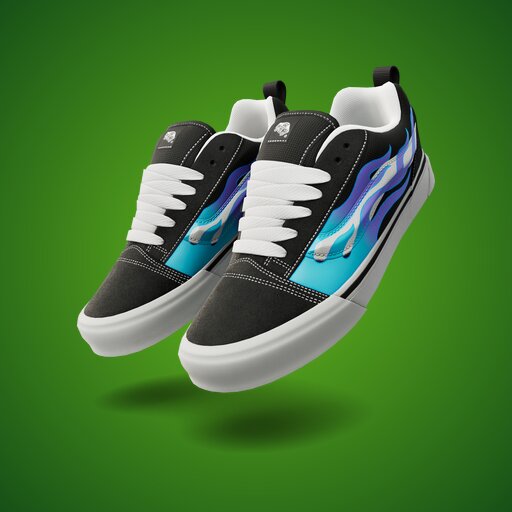Vans Knu Skool 'Blue Flame' - Fortnite Kicks - Fortnite.GG