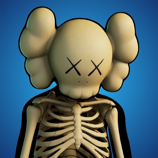 KAWS Skeleton - Fortnite Skin / Outfit - Fortnite Cosmetics - Fortnite.GG